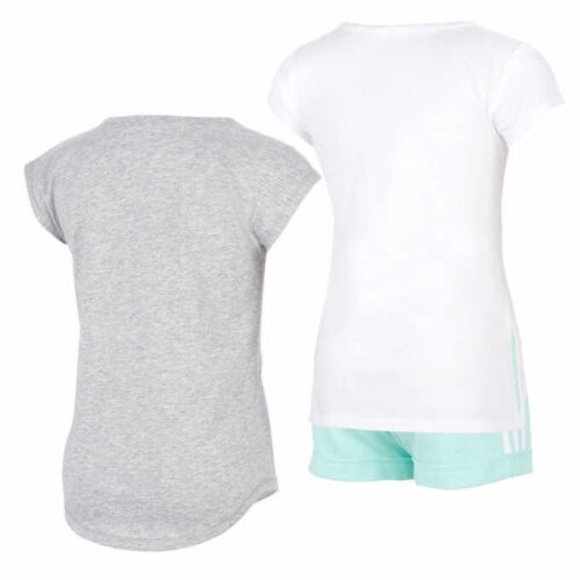 adidas | Matching Sets | Adidas Girls 3piece Mix And Match Set White Green Gray Size 2t | Poshmark